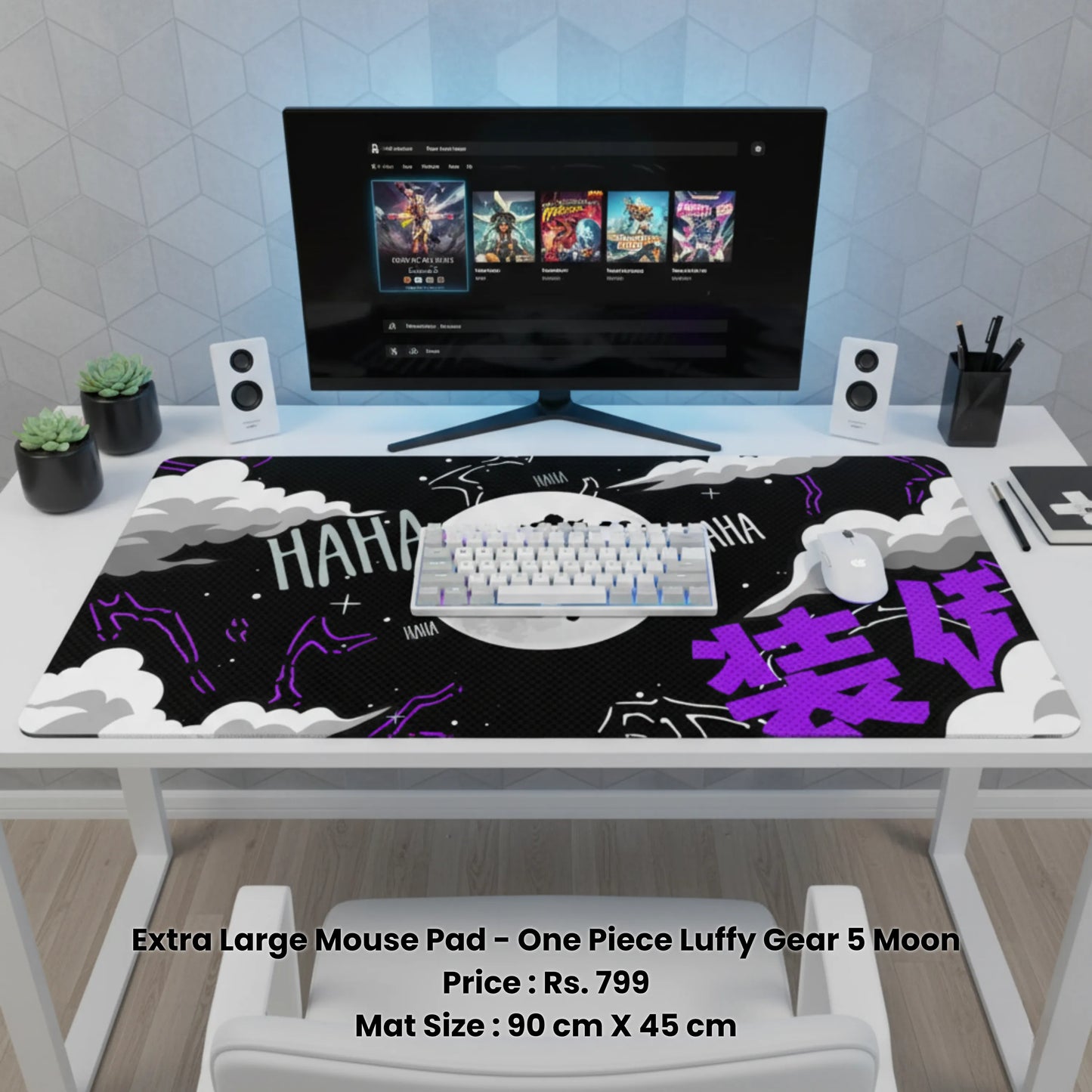 One Piece Luffy Gear 5 Moon - Extra Large Mouse Pad – Dopamine Store